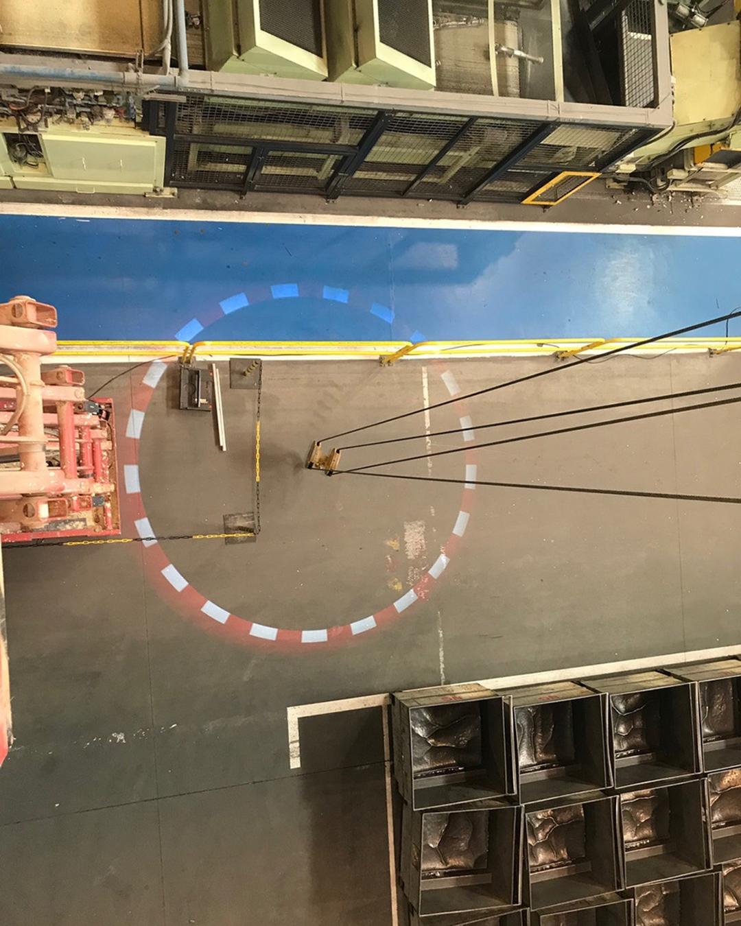 LED floor marking system for EOT crane | ALIS Tech Ltd.