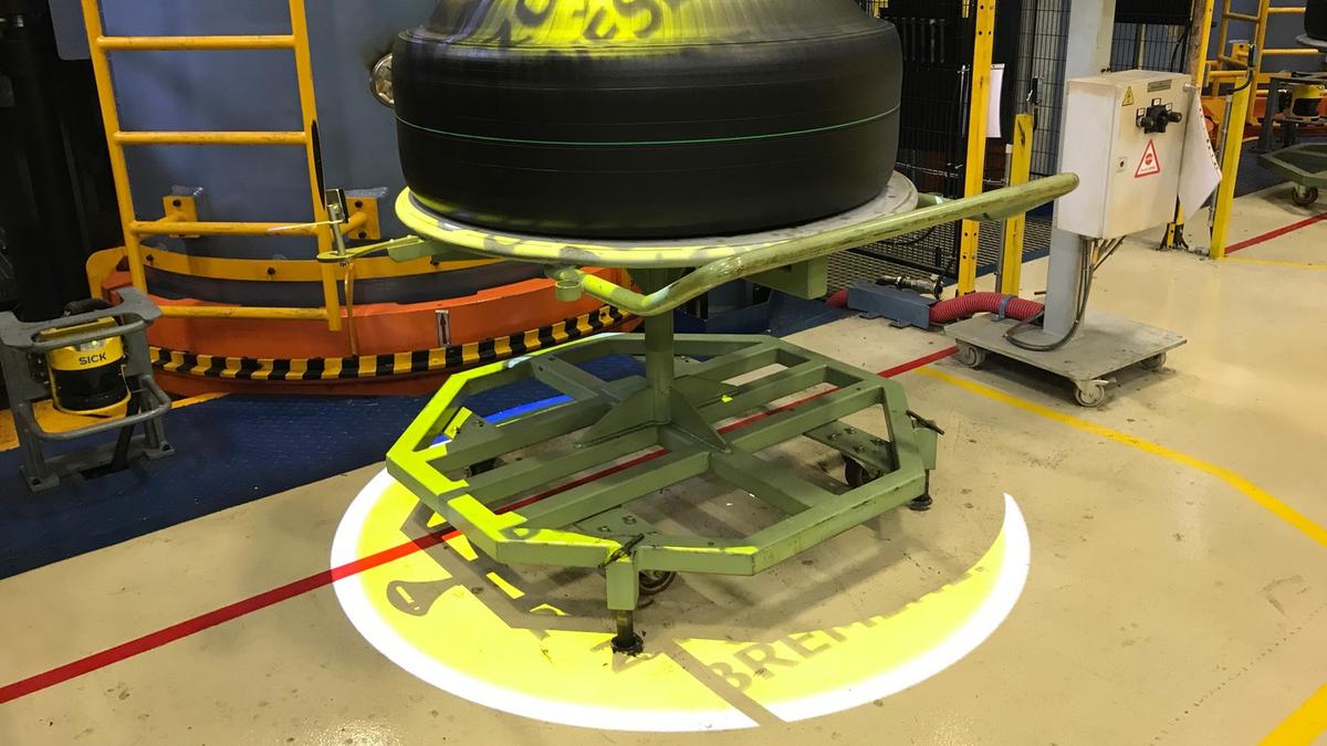 LED floor marking system for EOT crane | ALIS Tech Ltd.
